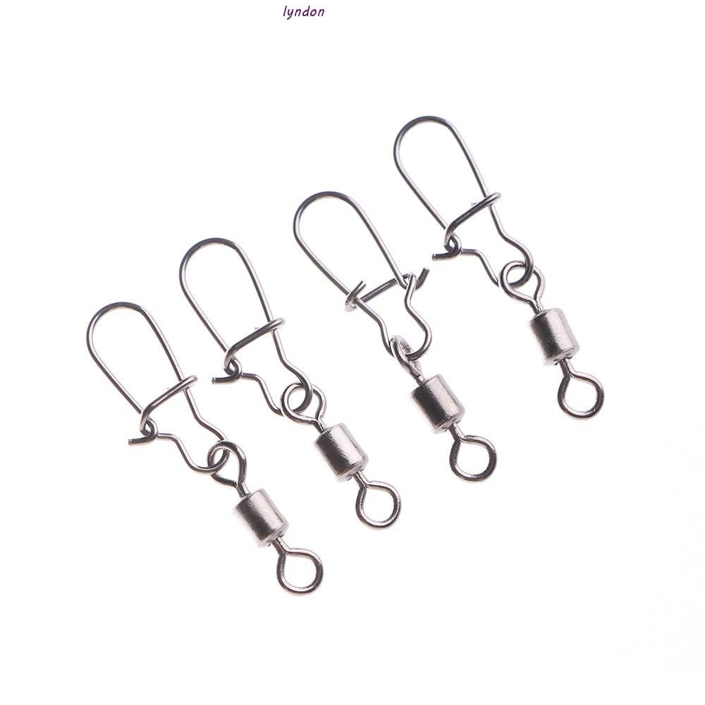 Lyndon Connector ทนทาน 50 ชิ้น Rolling Swivel พร้อม Hooked Snap Fishing Hook Tackle | Shopee ...