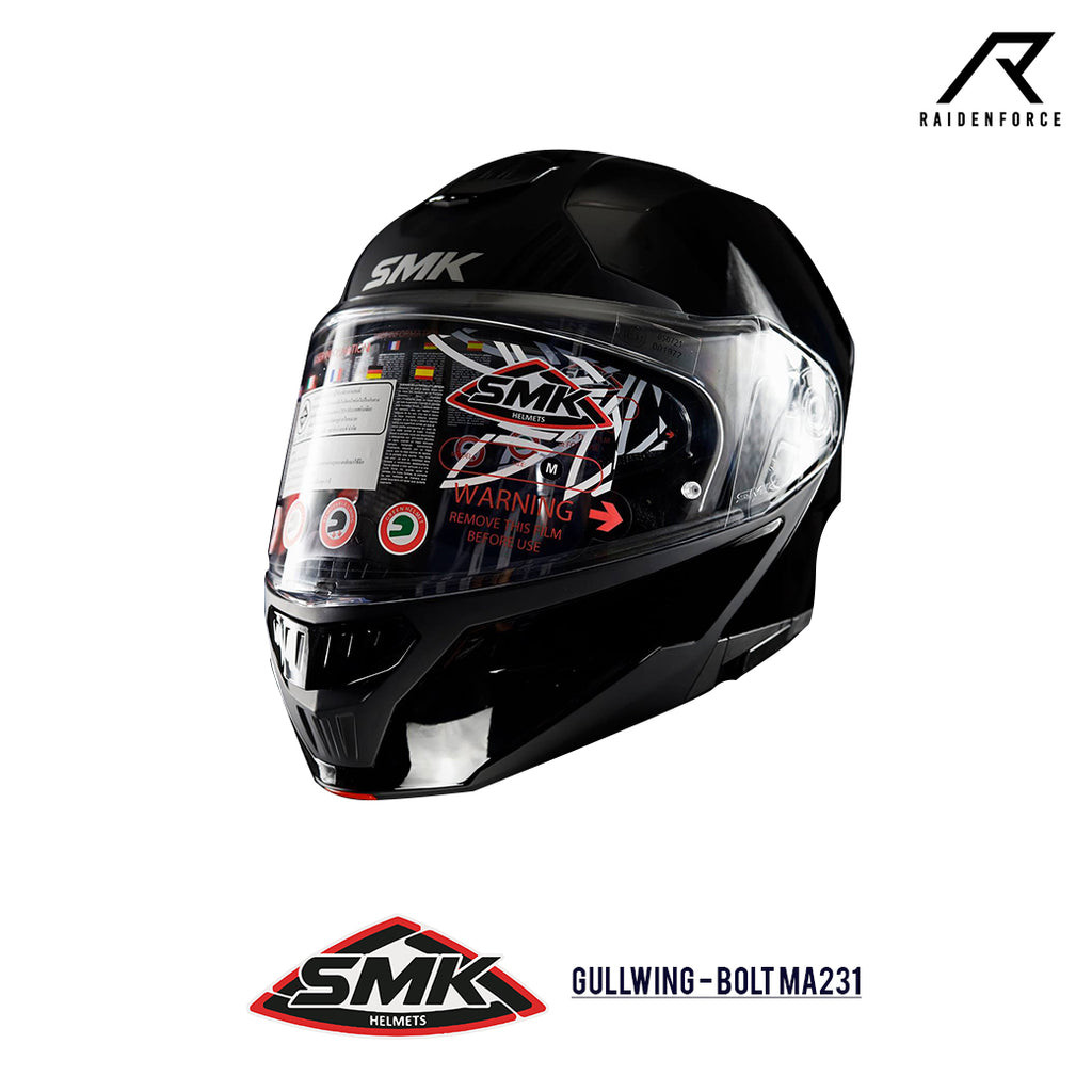 หมวกกันน็อค SMK HELMET GULLWING BLACK GL200 | Shopee Thailand