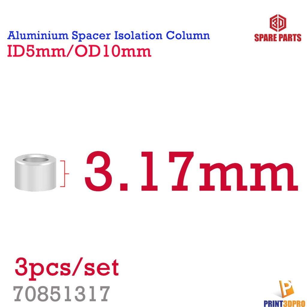 3D Printer Part ID5mm OD10mm Aluminum Spacer Column/Separation Pillar ...