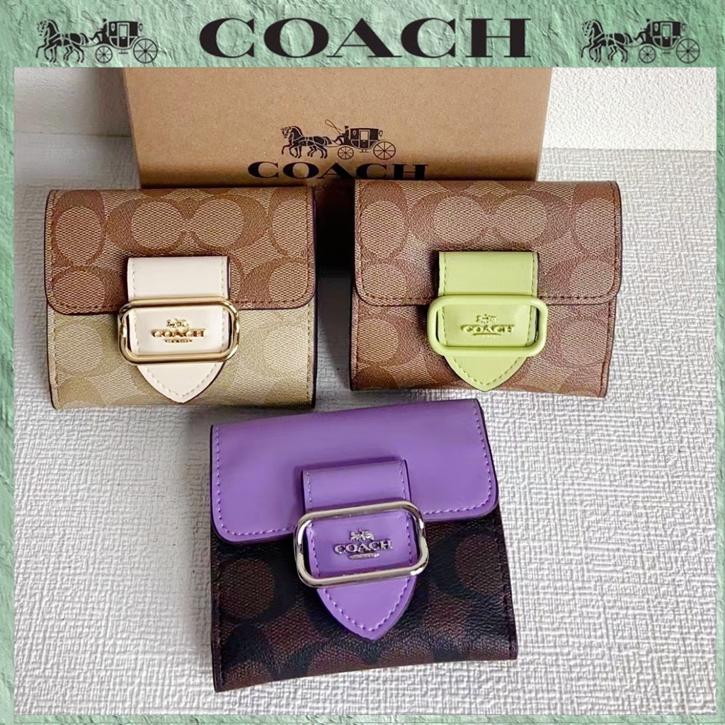 【Coach】Small Morgan Wallet In Colorblock Signature Canvas With Rivets ...