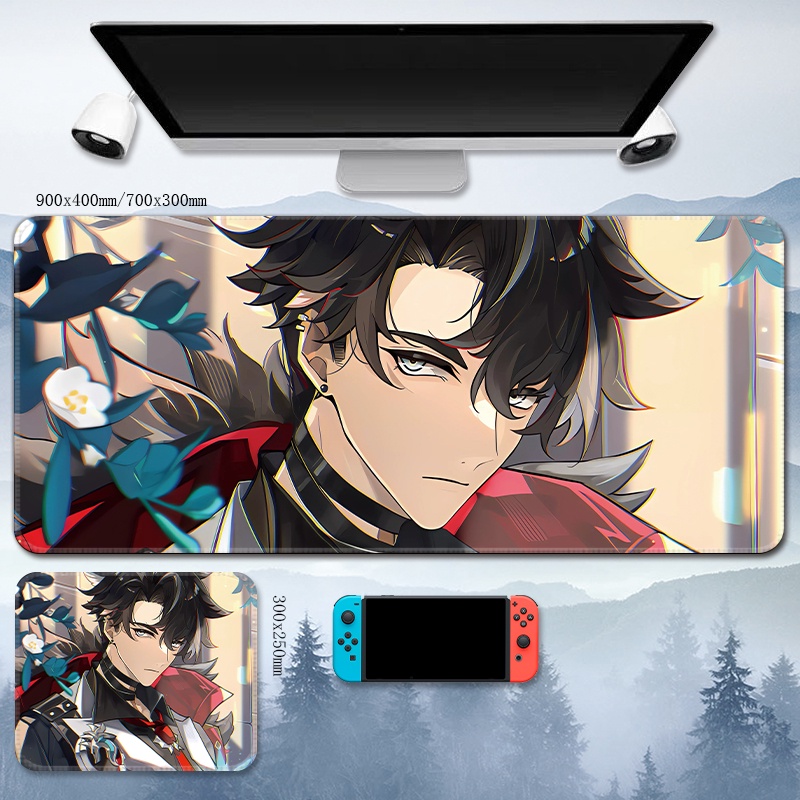 Neuvillette mouse pad Wriothesley computer keyboard pad Genshin Impact ...