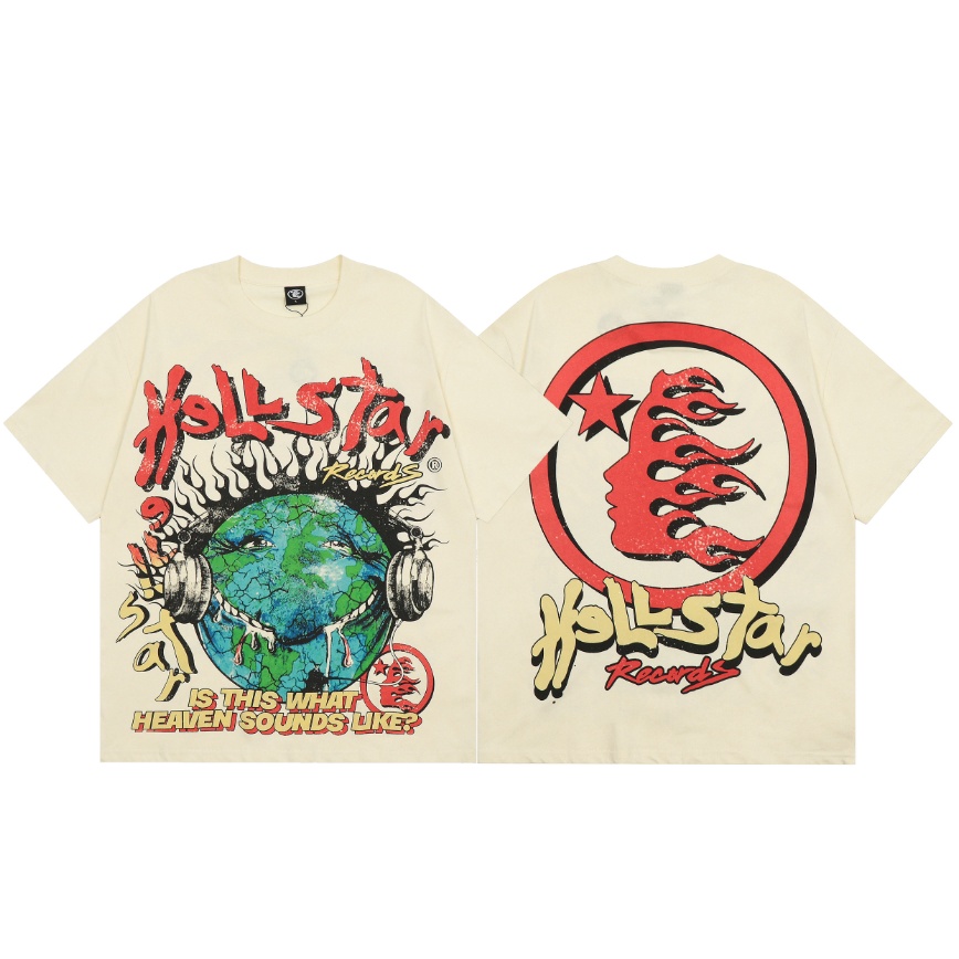 เสื้อยืดแขนสั้นลําลอง คอกลม ทรงหลวม พิมพ์ลาย High Street Hellstar Hellstar สําหรับผู้ชาย และ ...