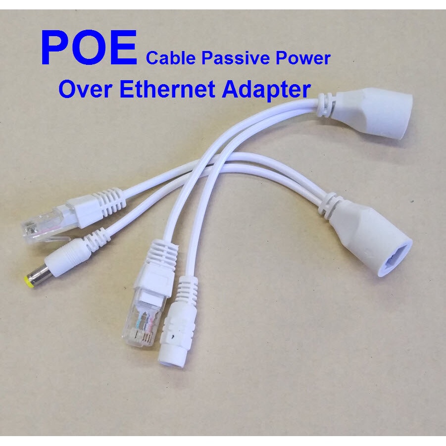 POE Injector and Splitter, POE Adaptor Cable DC 12V 24V 48V | Shopee ...