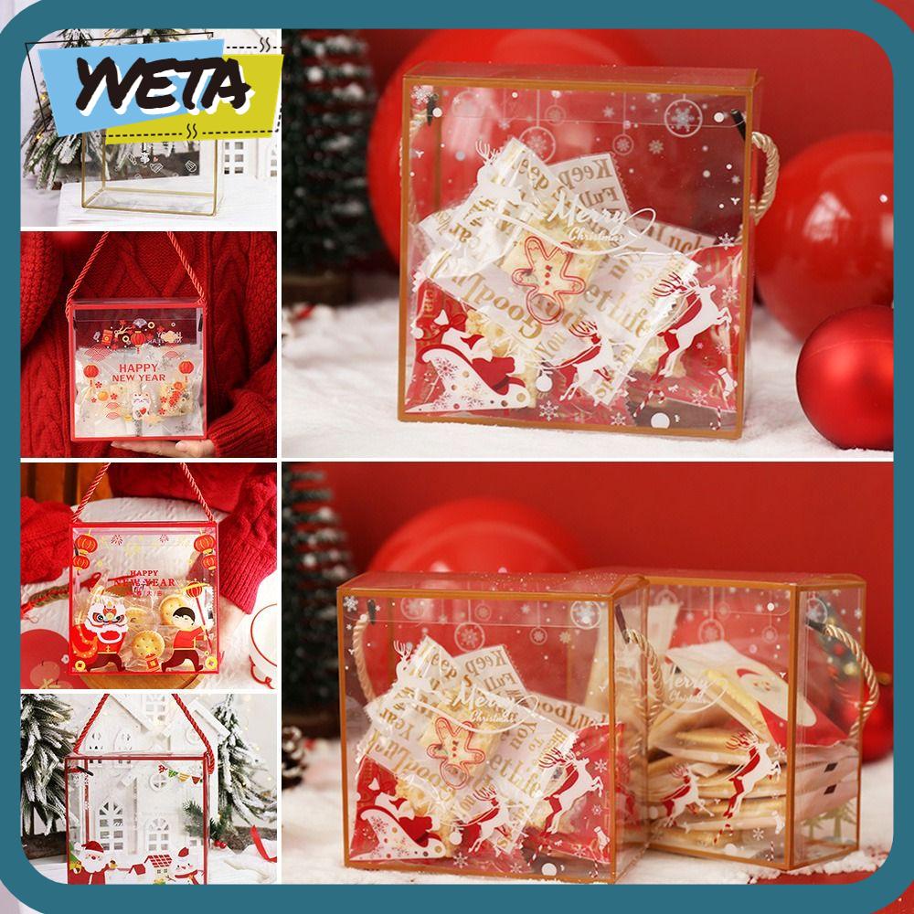Yveta ถุงของขวัญ ถุงคุกกี้ เค้ก แบบใส พร้อมหูหิ้ว 5 ชิ้น | Shopee Thailand
