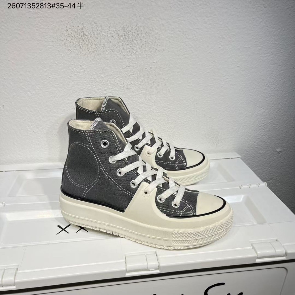 2024 Converse All Star Construct เปลือกแข็ง ป้องกันการลื่นไถลและทนต่อการสึกหรอรองเท้าผ้าใบลำลอง ...