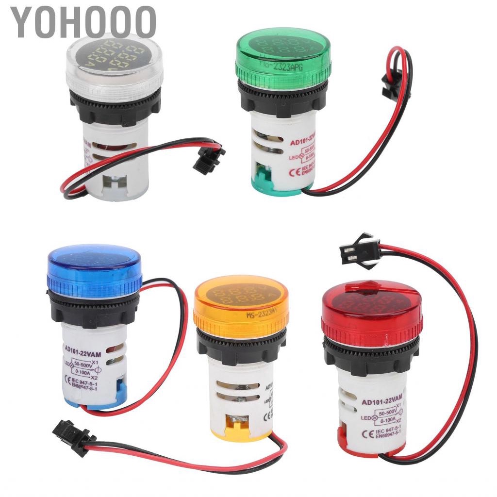 Yohooo AD101‑22VAM Indicator Light Voltage Current Dual Display AC50 ...