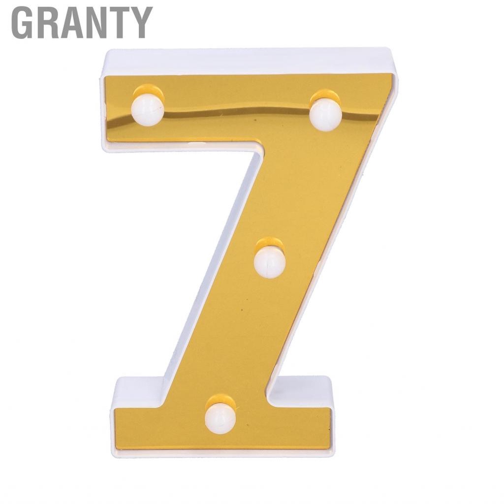 Granty Gold Number 7 Sign Lamp LED Night Wedding Birthday Party Holiday ...