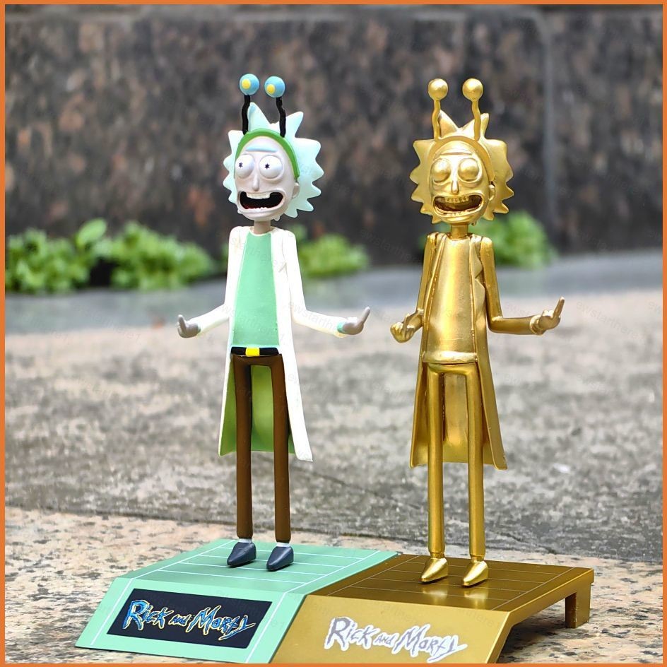 Jason Rick และ Morty Action Figure แนวตั้งนิ้วกลาง kuso Tricks ตุ๊กตา ...