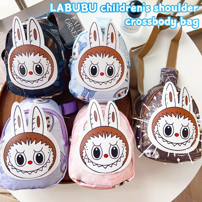Kids Travel Crossbody Backpack Labubu Bag Cartoon Kawaii Labubu Chest ...