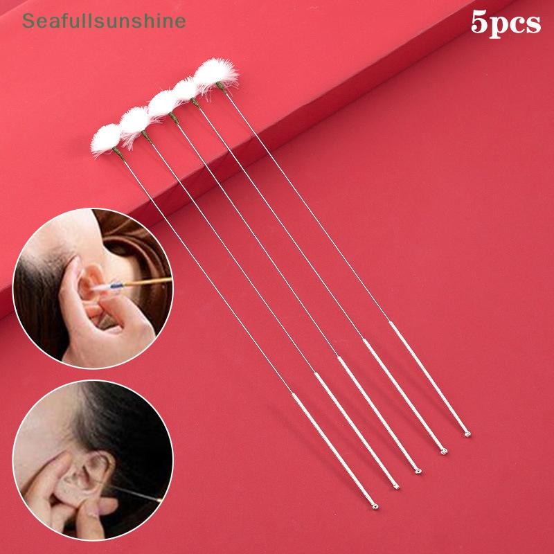 Seaf> 5 ชิ้น Goose Feather Earpick Wax Remover Curette หูขุดเครื่องมือ ...