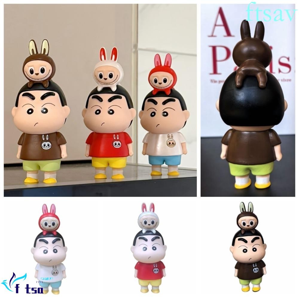 Swiftsaver Labubu Crayon Shin-Chan รูป, รูปปั้นตกแต่งโต๊ะ Crayon Shin ...