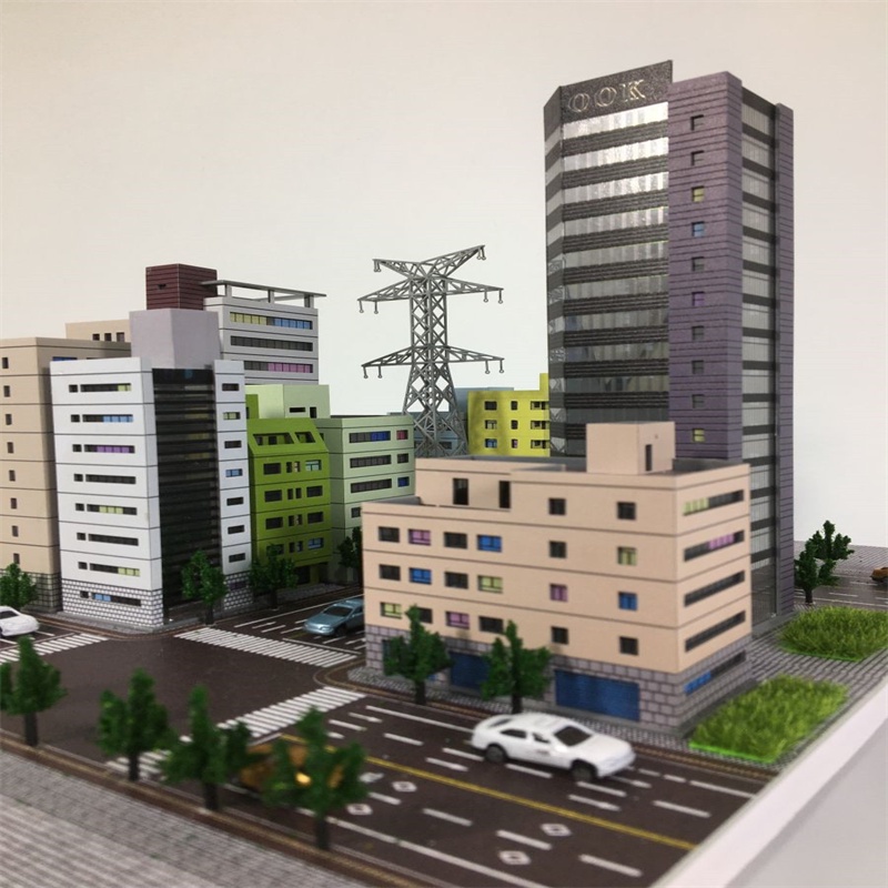 1:300 Scene City Building Sand Table Model Plastic Assembled Diorama ...
