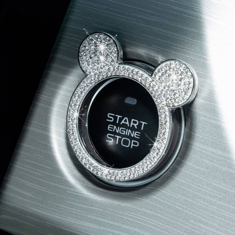 One-Click Start Decorative Sticker Car Rhinestone Car Logo Interior ...