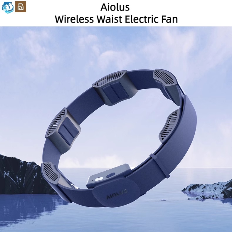 Xiaomi Youpin Aiolus พัดลมคาดเอว แขวนเอว แบบพกพา ไร้สาย ห่วง พัดลมเอว ชาร์จ USB กีฬา ระบายความ ...