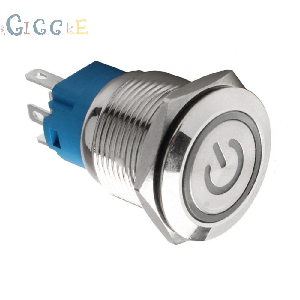 Button Switch Self-reset With LED Light With Power Symbol Momentary ...