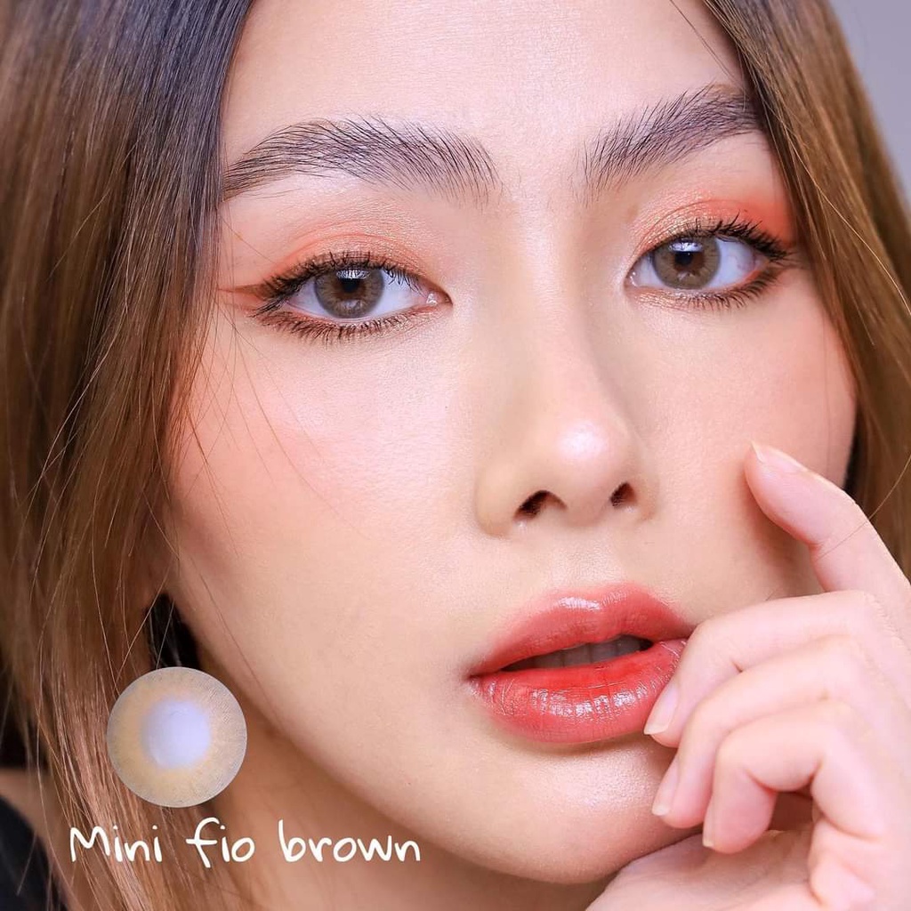 คอนแทคเลนส์(มินิ) Mini Fio Brown / Gray (Kitty Kawaii) ⭐️ลายฮิต ขายดี ...
