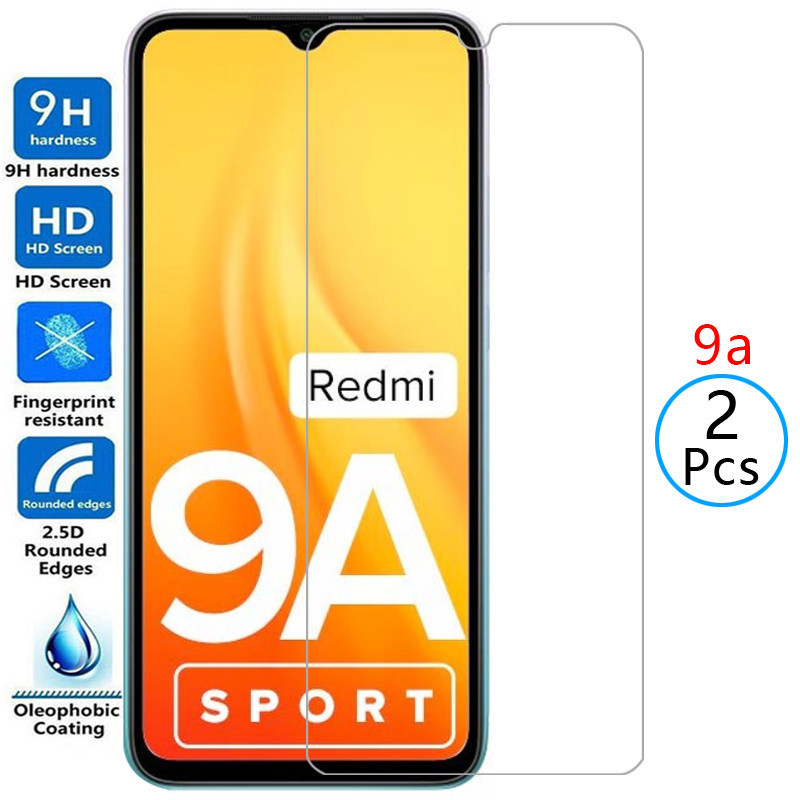 กระจกนิรภัยสําหรับ xiaomi redmi 9a กีฬากระจกป้องกันหน้าจอบน redmi9a 9 ...