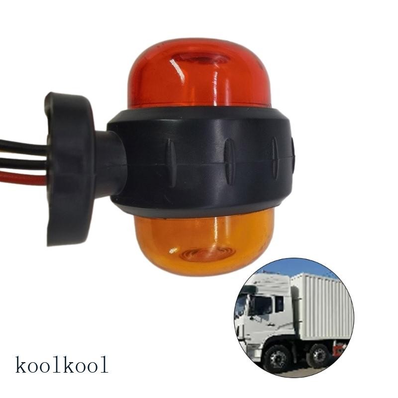 Kool รอบ Trailer LED Marker ไฟ 2 LED Flush Mount พร้อมลวดผมเปียสําหรับ ...