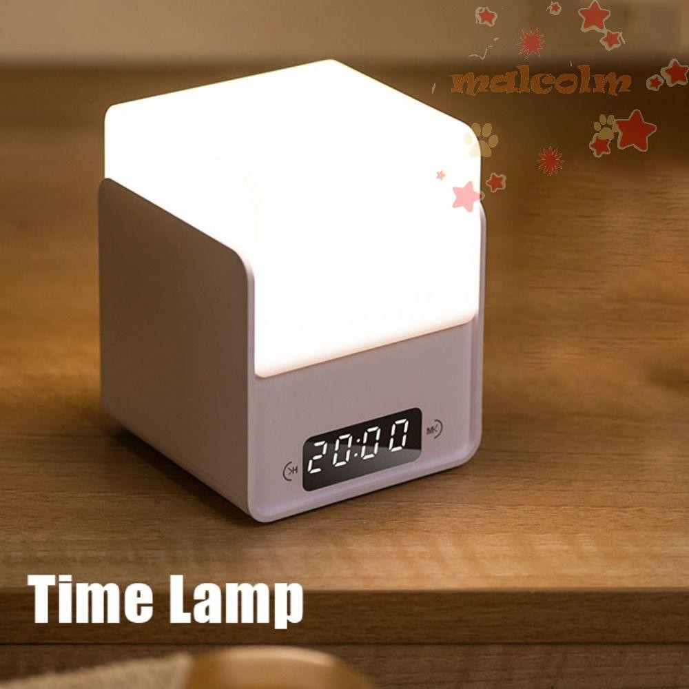 Malcolm Time Cube Night Light, LED Soft Light นาฬิกา, ความเรียบง่ายแบบพกพาสามสี ABS Sleep Light ...