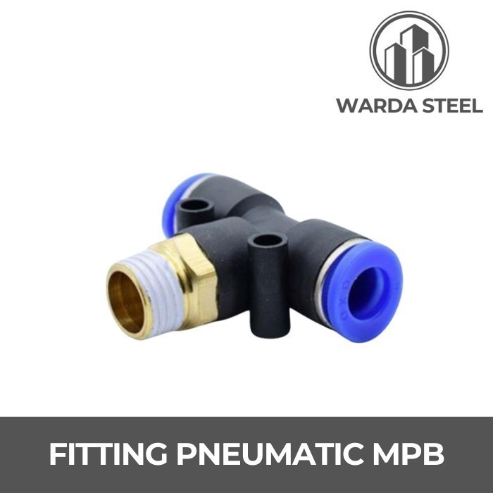 Mpb 12 Fitting Pneumatic Tee Thread ด้านนอกด้านล่าง Slip Lock ท่อ ...