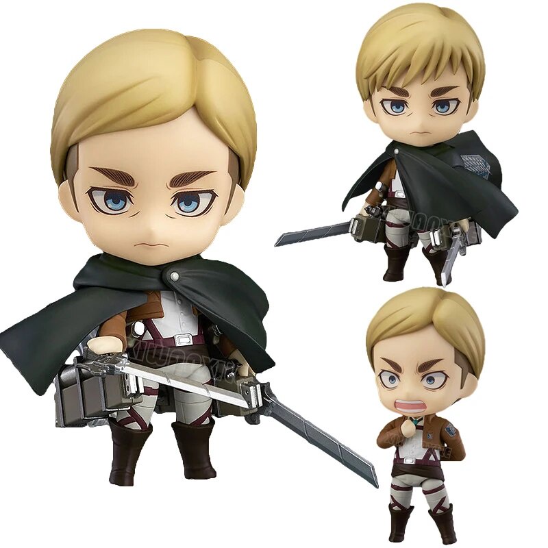 #775 Attack on Titan Anime Figure Erwin Smith Action Figure #390 Levi ...