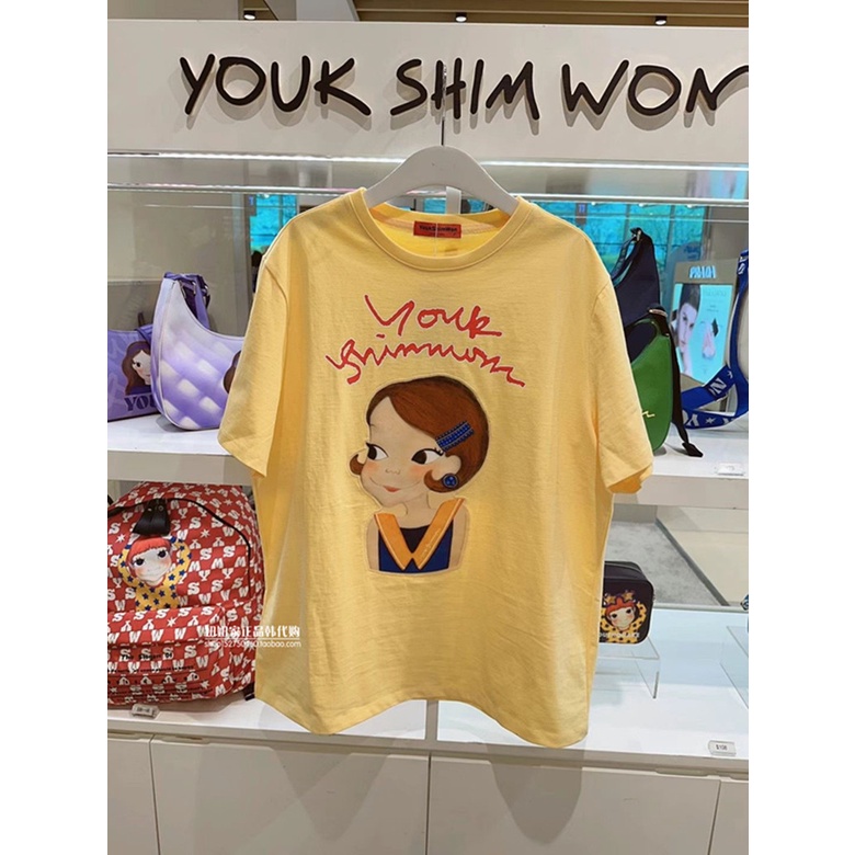 [YOUK Shim WON YOUK SHIM WON] เสื้อยืดแขนสั้น ผ้าฝ้ายแท้ พิมพ์ลาย 23 ...