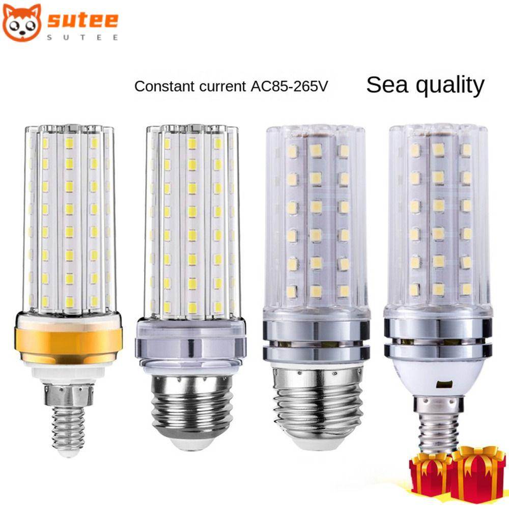 Sutee หลอดไฟ LED E14 E27 12W 16W 20W 24W ไม่กระพริบ โคมไฟระย้า เทียนแสงสีขาว หลอดไฟข้าวโพด แขวน ...