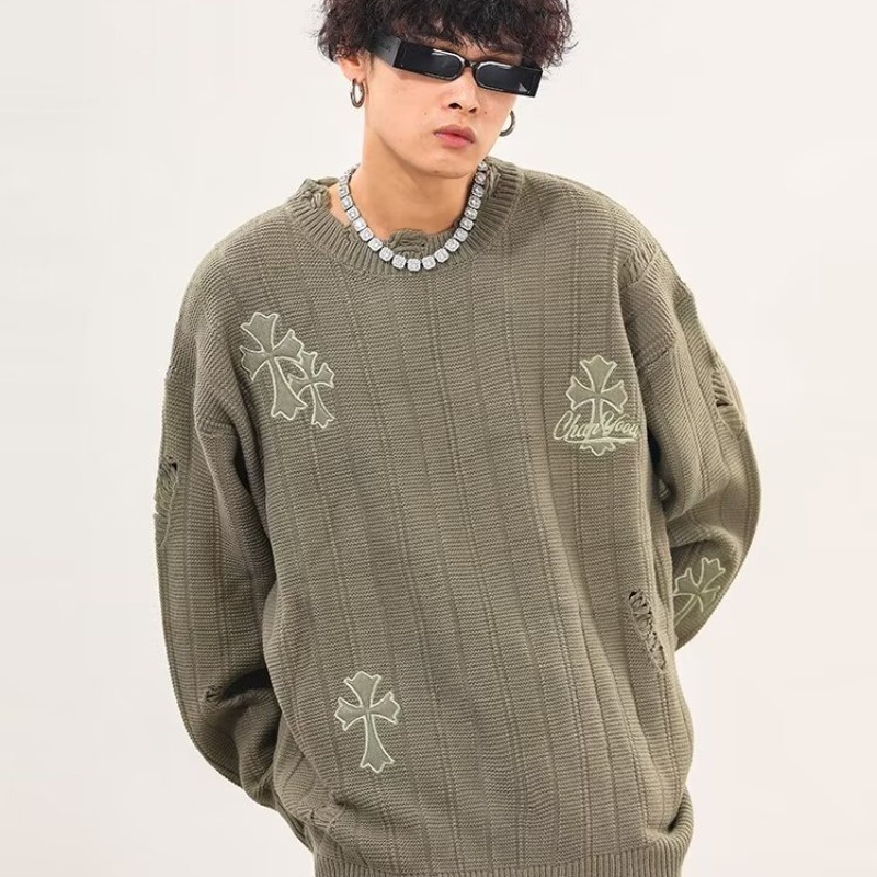 Tide BEAR ใหม่ เสื้อกันหนาว คอกลม แขนยาว ลาย Jacquard พรีเมี่ยม สไตล์ ...