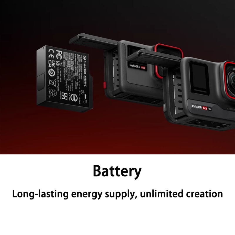 【Original new】 Insta360 Ace/Ace Pro/Ace Pro 2 battery (1800mAh) + three ...