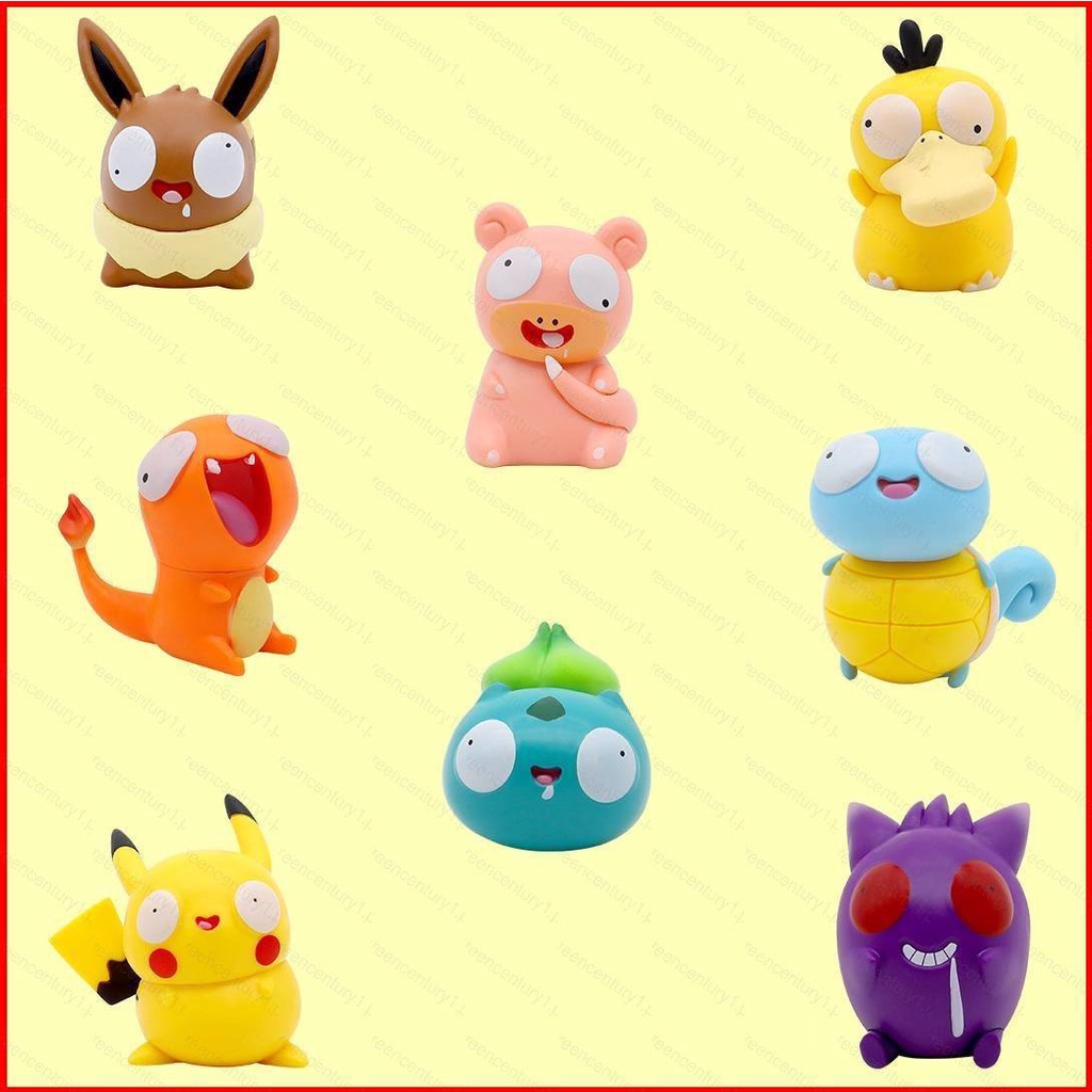 ฟิกเกอร์ Pokemon Pikachu Eevee Psyduck Squirtle Bulbasaur Gengar ...