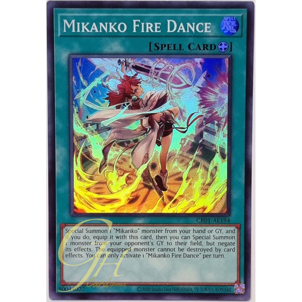 Yugioh [CR01-AE194] Mikanko Fire Dance (Super Rare) | Shopee Thailand