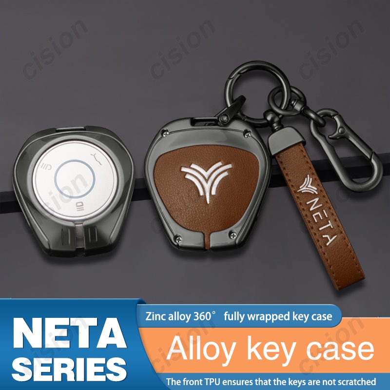 สังกะสีอัลลอยด์พรีเมี่ยมหนังแท้สมาร์ทกุญแจรถ Fob ฝาครอบ TPU พวงกุญแจผู้ ...