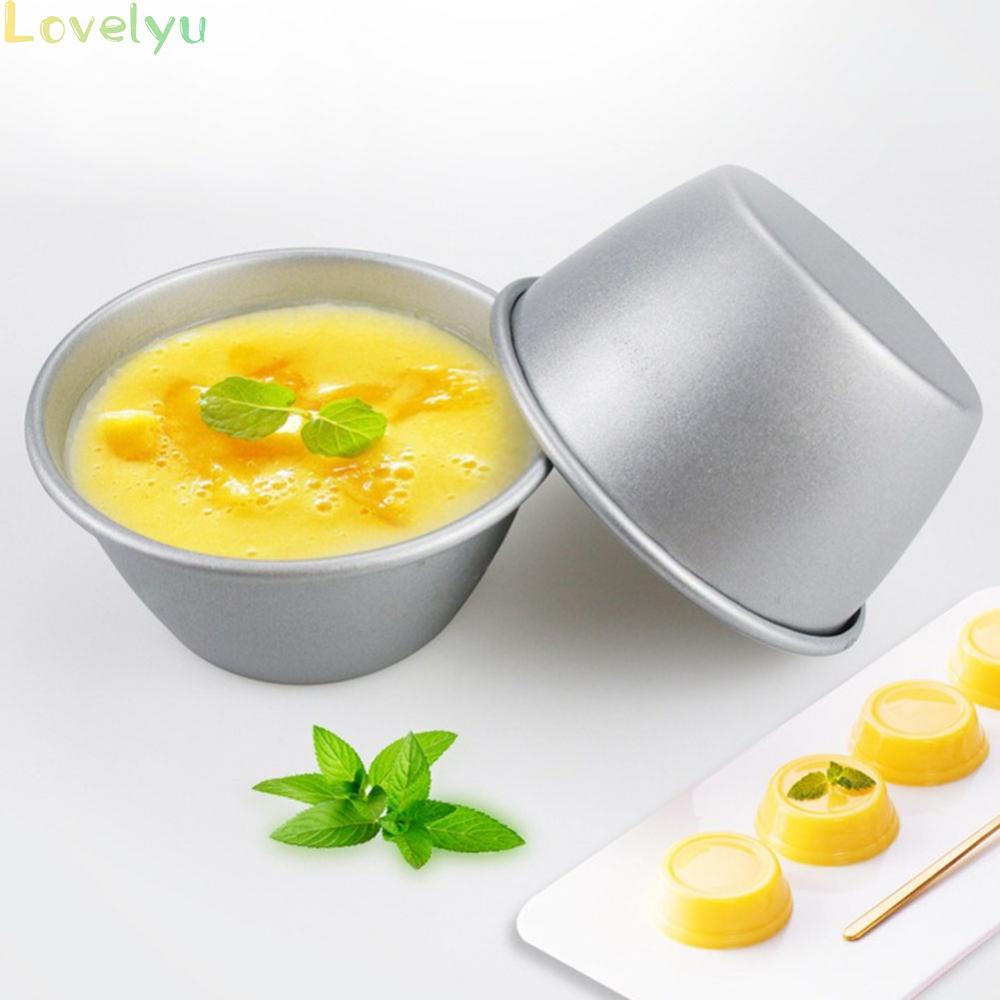 Set of 4 Metal Baking Cups Pastry Nonstick Pudding Mould Form Tool Egg ...