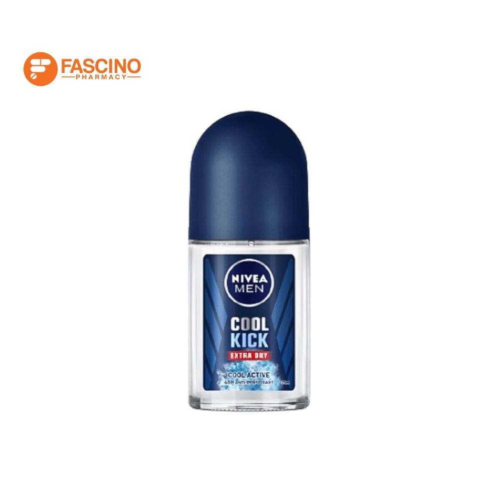 NIVEA MEN Cool Kick Extra Dry Cool Active โรลออนสำหรับผู้ชายสูตรเย็น ...