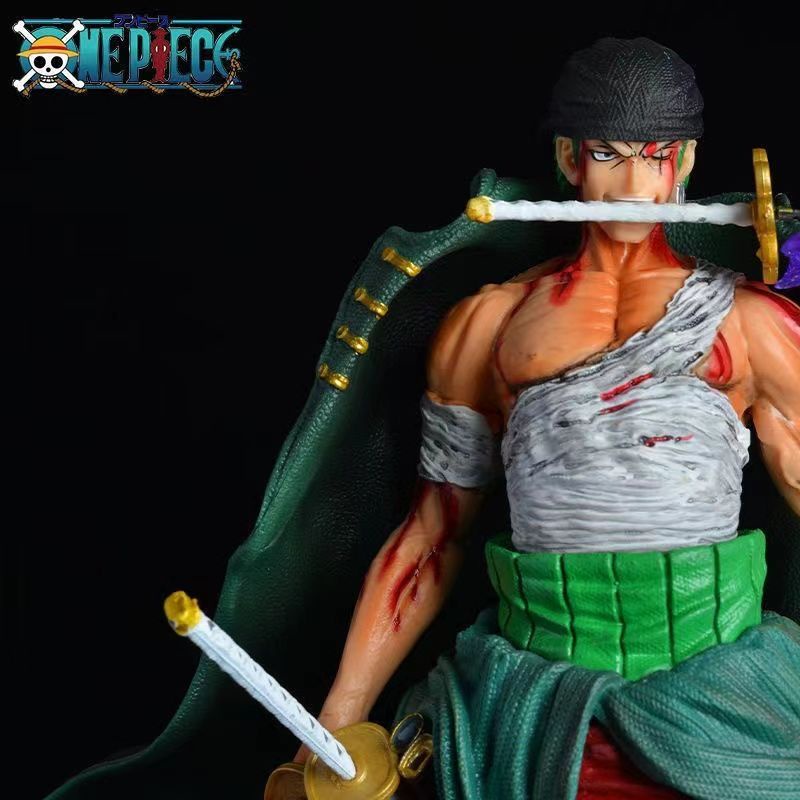 โมเดลฟิกเกอร์ One Piece Blood Bath Zoro Anime Figure GK Series Three ...