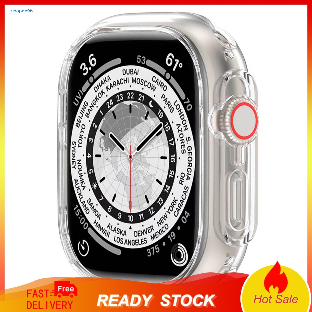 Setn เคสนาฬิกาข้อมือ PC แข็ง กันรอยขีดข่วน ตามหลักสรีรศาสตร์ สีพื้น สําหรับ Apple Watch Ultra 49 ...