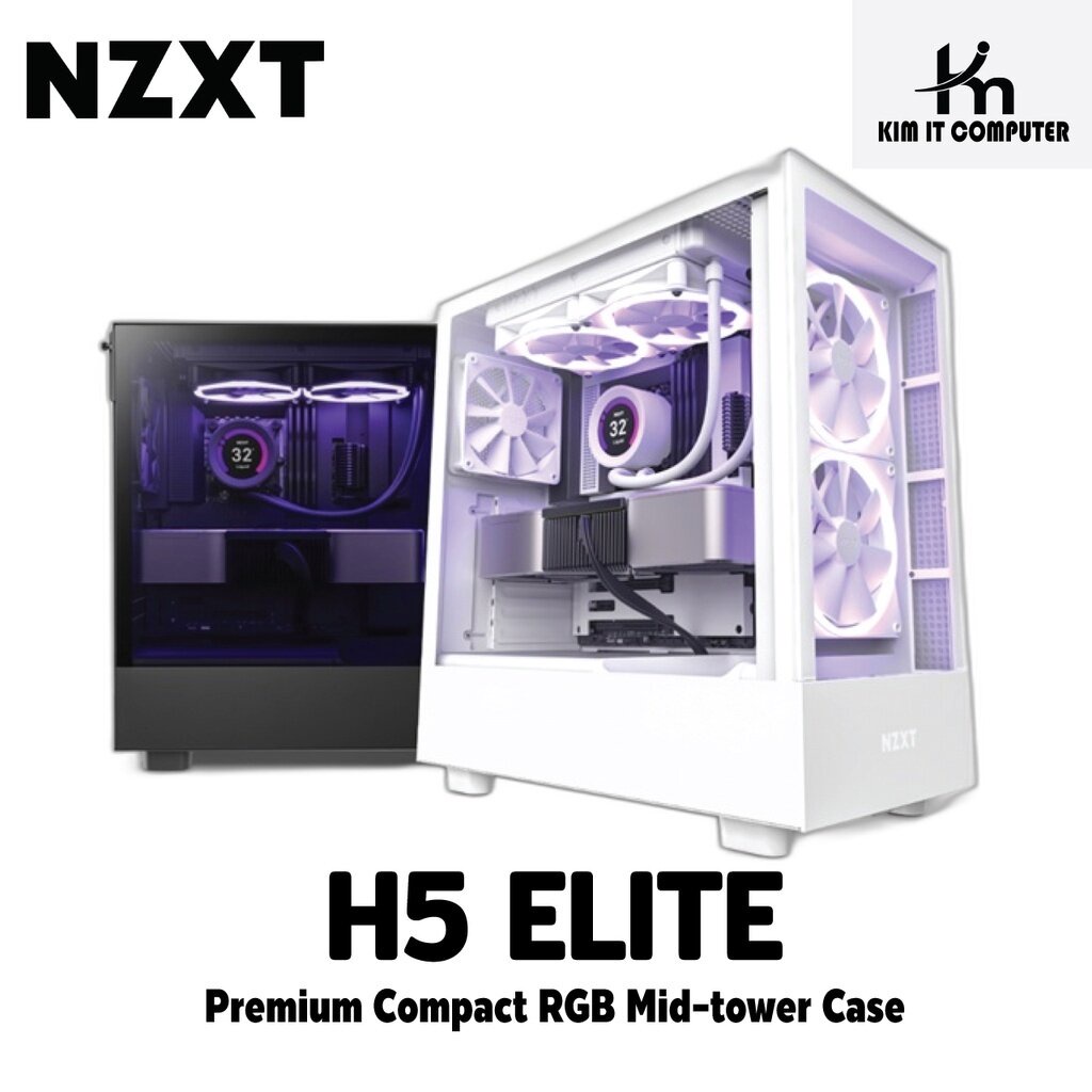 CASE NZXT H5 ELITE RGB Premium Gaming Mid-Tower Case | Shopee Thailand