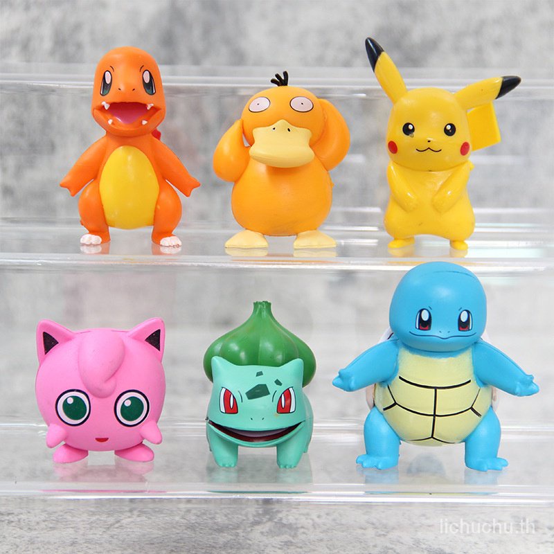 ฟิกเกอร์โปเกม่อน Pichu Jenny Turtle 6 ชิ้น CATD | Shopee Thailand