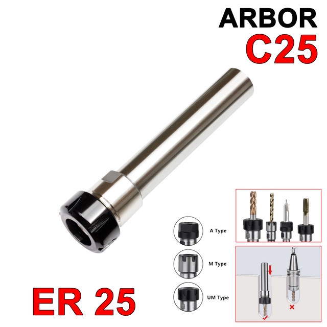 หัวจับคอลเล็ต CNC Arbor C25 ER 25 150 C 25 ER25 | Shopee Thailand