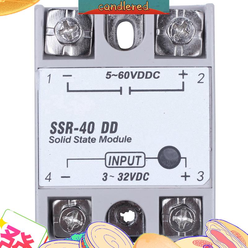รีเลย์โซลิดสเตท เฟสเดียว DC-DC SSR-40DD 40A DC3-32V DC5-60V สีขาว และสี ...