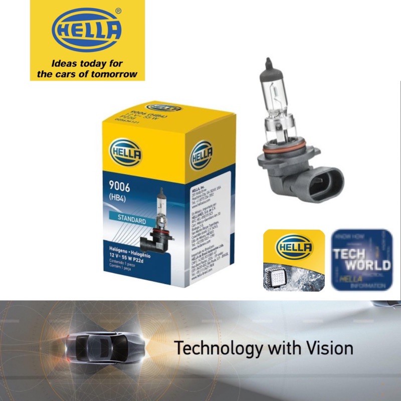 Hella Standard 9006 HB4 12V 51W Abblend หลอดไฟหน้าฮาโลเจน 8GH 005 636 ...