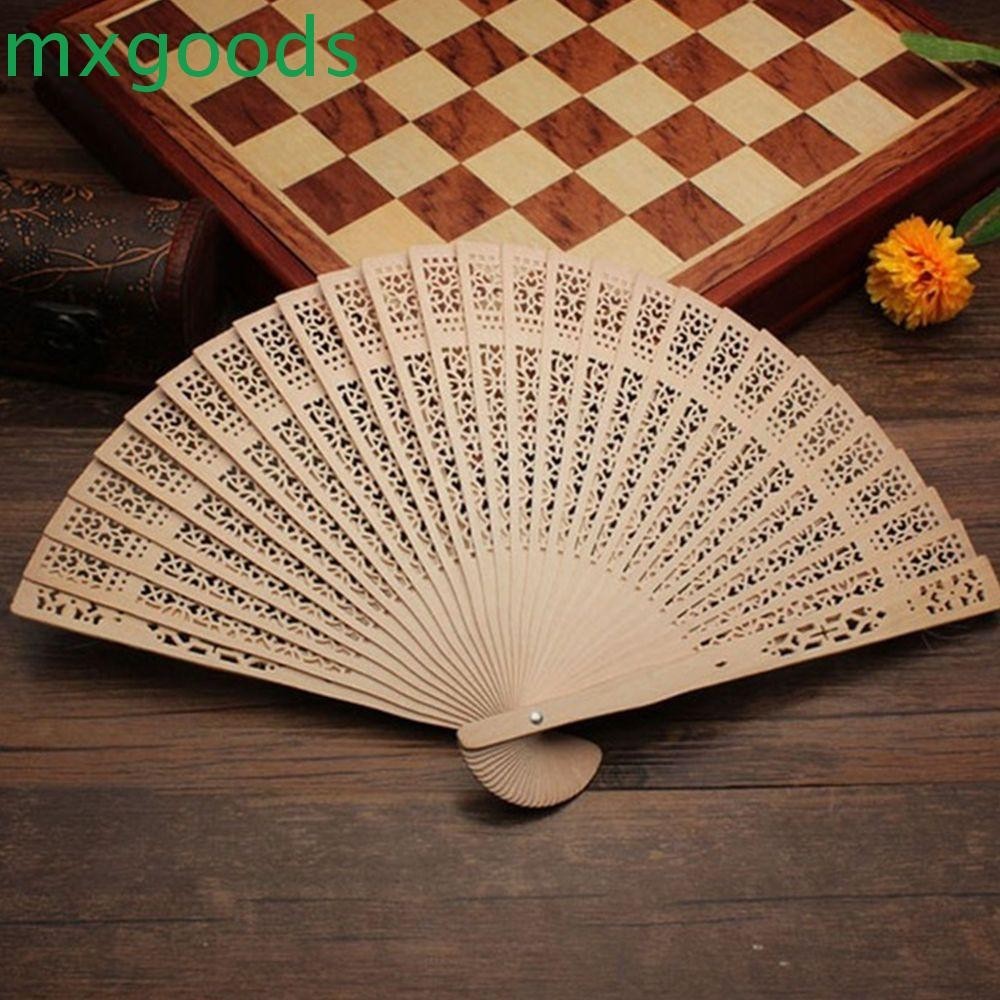 Mxgoods พัดไม้ไผ่แกะสลัก รูปดอกไม้ ขนาด 20 ซม. สําหรับงานแต่งงาน ปาร์ตี้ | Shopee Thailand