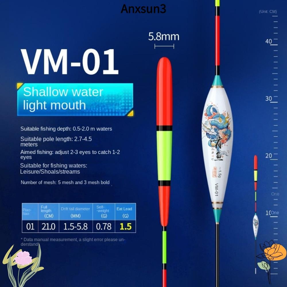 Anxsun3 Fishing Lure Float, Indicator Sensitive Floats Bobbers, Hot ...