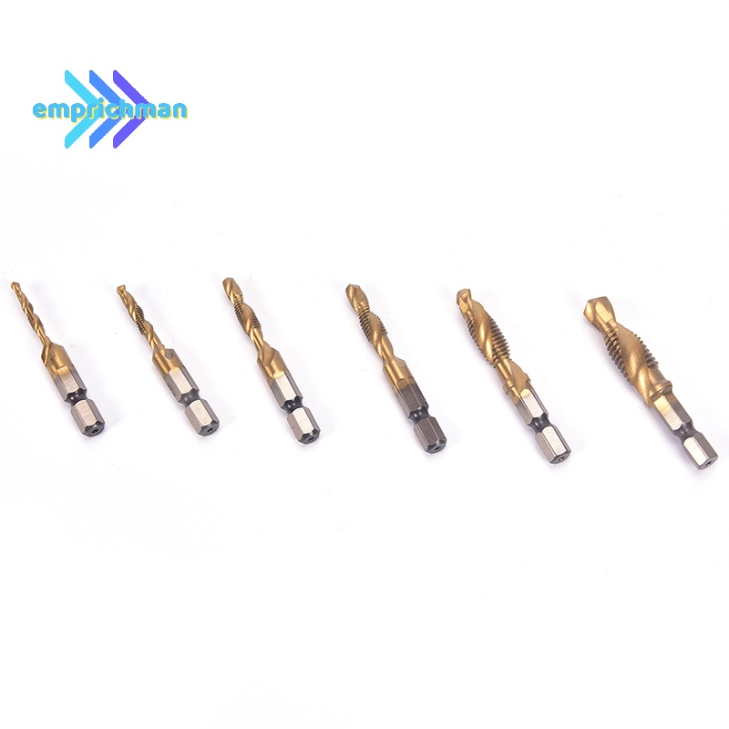 Epmn> M3-M10 ใหม่ ดอกสว่านเกลียว ก้านหกเหลี่ยม ชุบไทเทเนียม HSS ...
