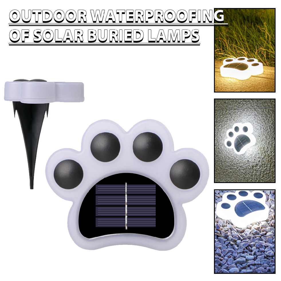 Solar Paw Outdoor Lights Solar Powered Ground Lights for Garden Patio ...