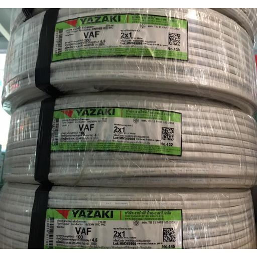 สายไฟ ตัดแ่ง 10 เมตร VAF 2x1 / 2x1.5 / 2x2.5 / 2x4 sq.mm. ยาซากิ YAZAKI | Shopee Thailand