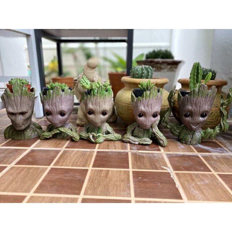พร้อมส่ง 5 แบบ กระถางกรูท Groot pot flower กระถางแคคตัส cactus | Shopee ...