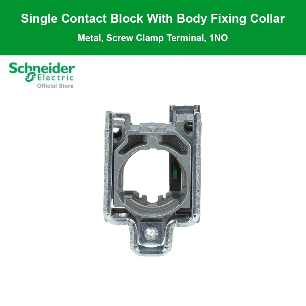 Schneider Electric Single contact block with body fixing collar,Harmony ...