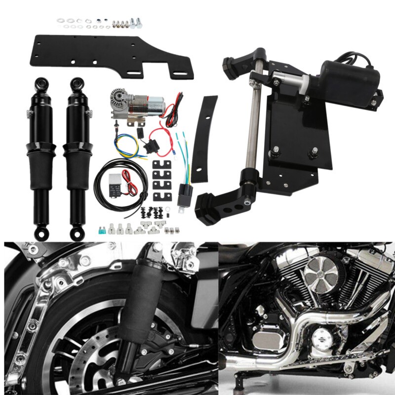 TC V6 Air Ride Suspension Kit Air Tank สำหรับ Harley Touring Road King ...