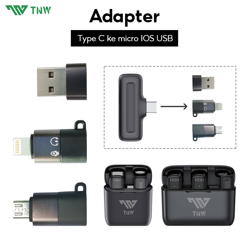 TNW อะแดปเตอร์ Type-C ถึง Micro IOS USB Audio Microphone Adapter ...